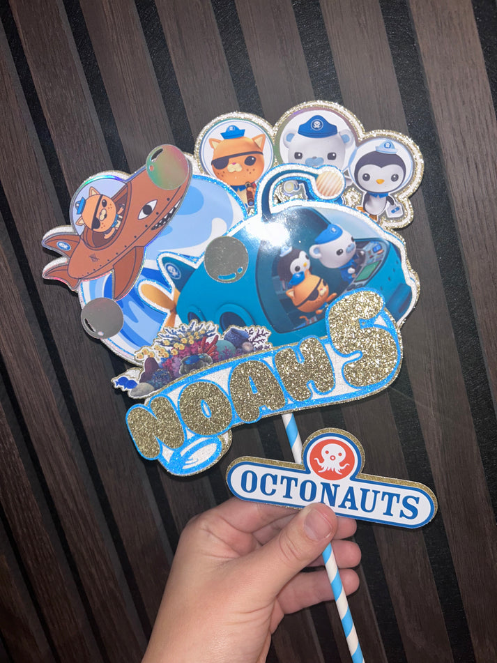 Personalised Octonauts Cake Topper – Custom Name & Age Ocean Adventure ...