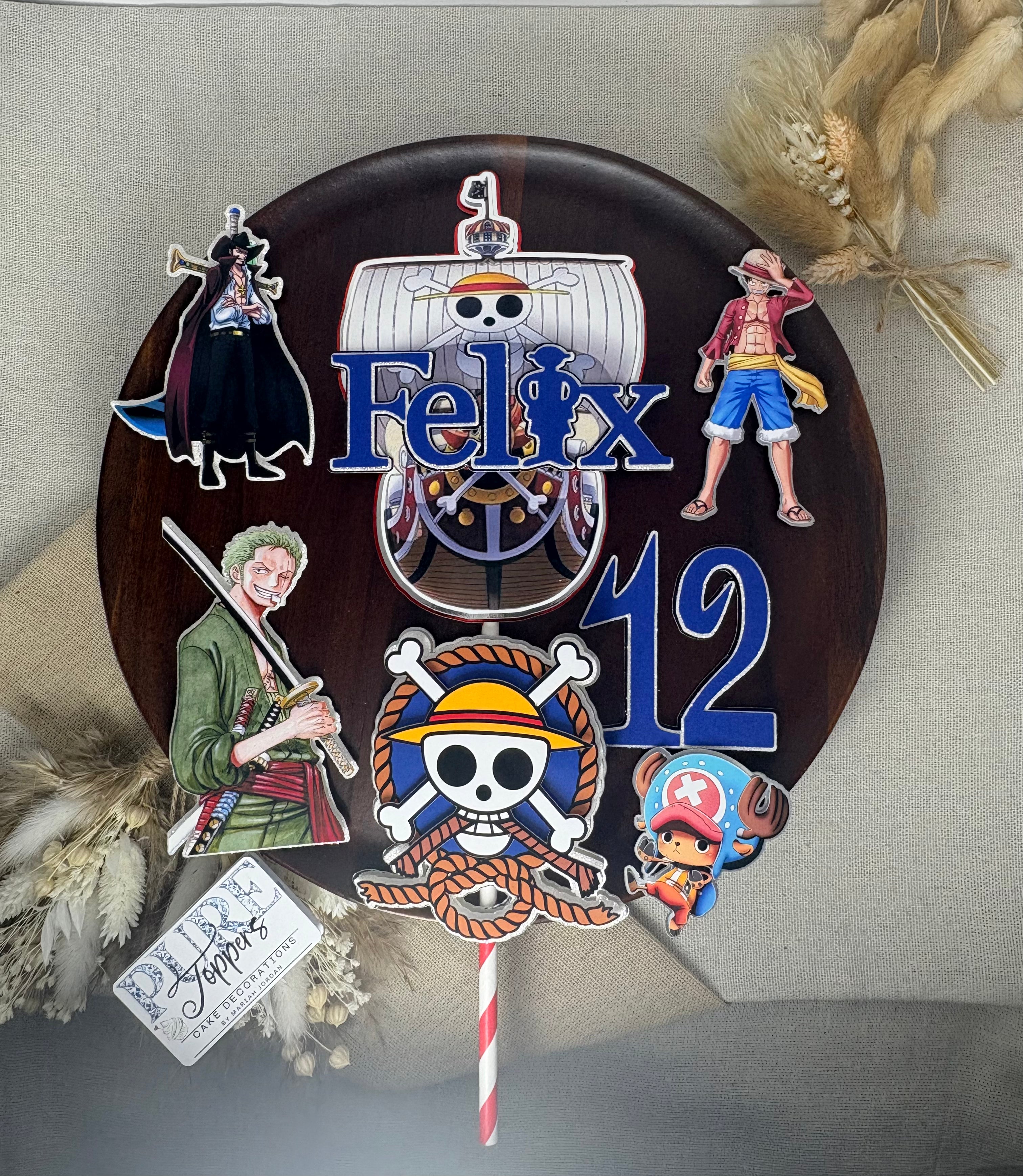 One Piece Cake Topper – Anime & Manga Birthday Cake Decoration, Luffy ...