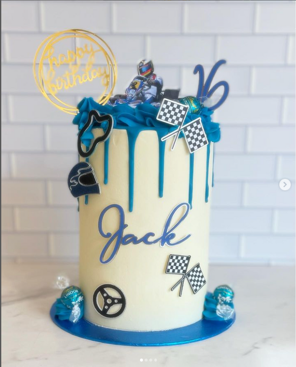 Personalised Go Karting Cake Topper | Racing Birthday Cake Decoration ...