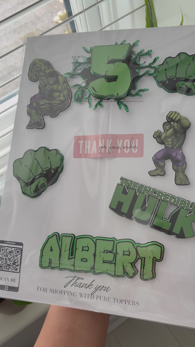 Incredible Hulk Cake Topper – Smash Birthday Decoration - Hulk Smash C ...